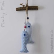 'Funky fish' in Blue and White - Runny Babbits